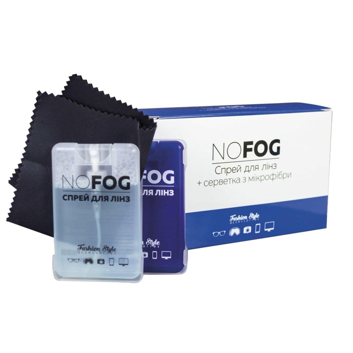 Серветка +Рідина для оптики окулярів лінз від запотівання очищення NO FOG Спрей 20 мл S010 ...