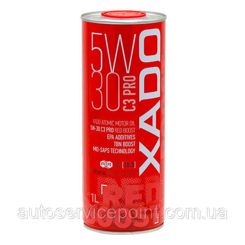 Моторное масло XADO Atomic Oil 5W-30 C3 Pro RED BOOST синтетическое 1 л ...