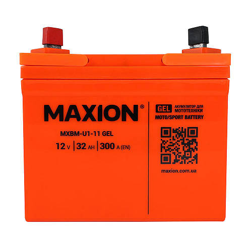 Мото акумулятор MAXION GEL MXBM-U1-11 12V 32Ah 300A L+ MXBM-U1-11 GEL ...