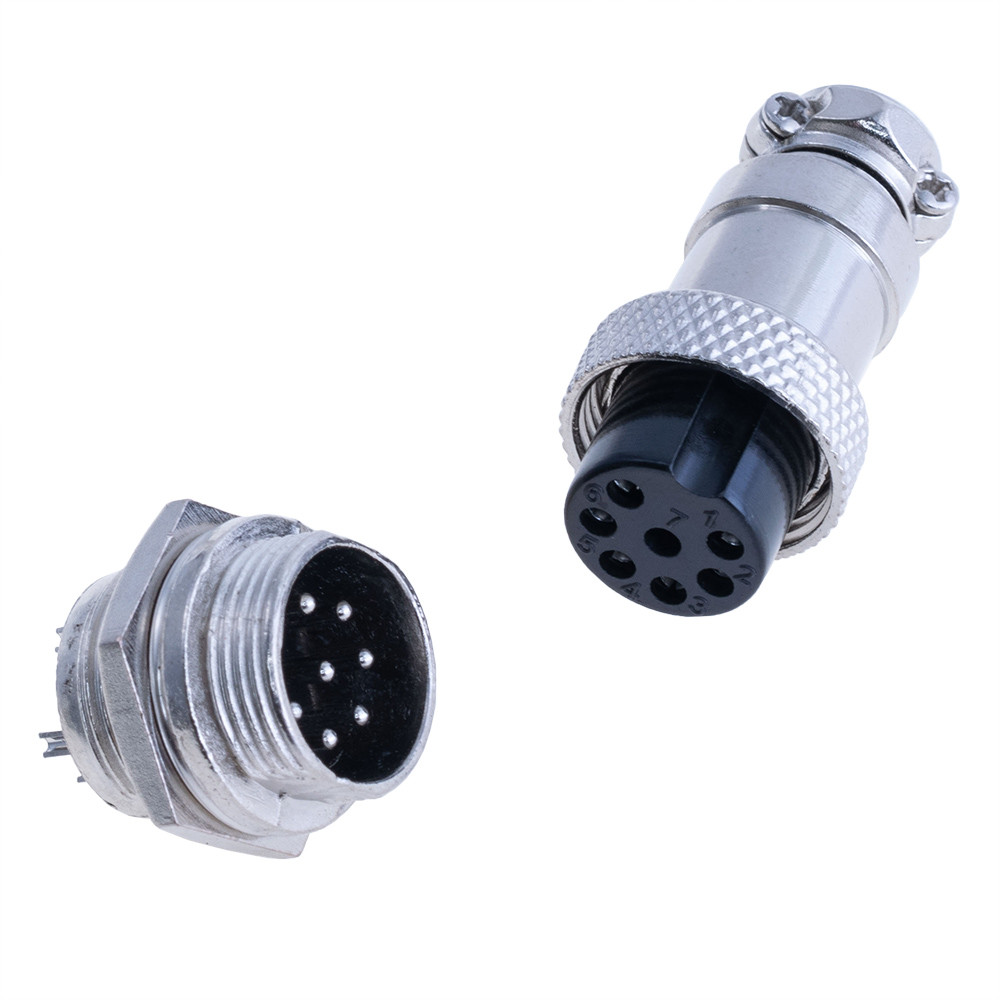 Разъем GX16-7 комплект (на провод+на корпус) купить разъемы и ...