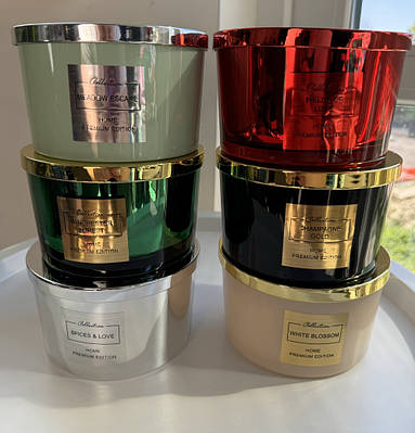 Ароматична свічка Pepco Home Luxury Candle Champagne Gold з кришкою ...