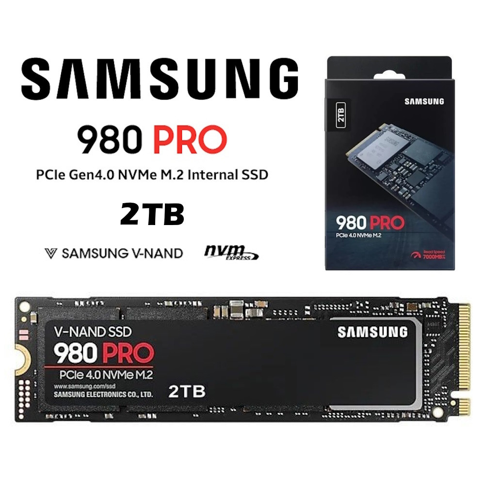 SSD-диск Samsung 980 PRO 2TB V-NAND MLC M.2 NVMe 2280 (MZ-V8P2T0B/AM ...