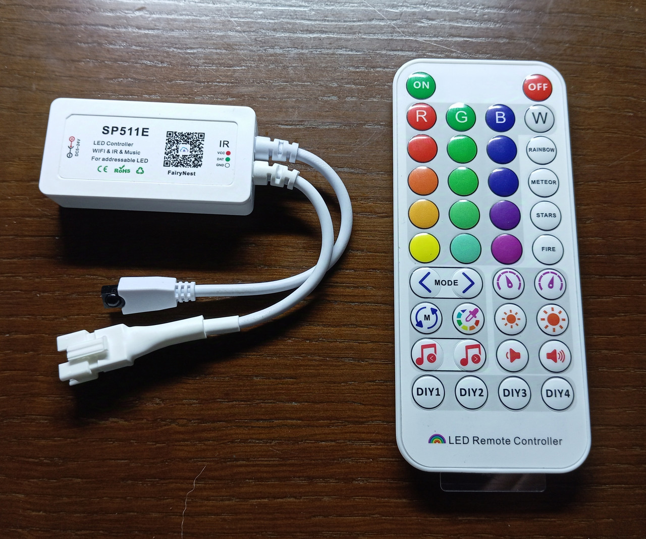 Контролер SPI для світлодіодного неону RGBIC музичний SP511E Smart LED WI-FI 4 pin (ID ...