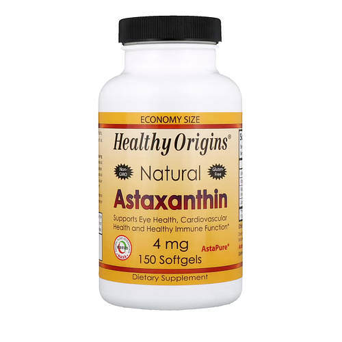 Астаксантин, Astaxanthin, Healthy Origins, 4 мг, 150 капсул (HOG-84916 ...