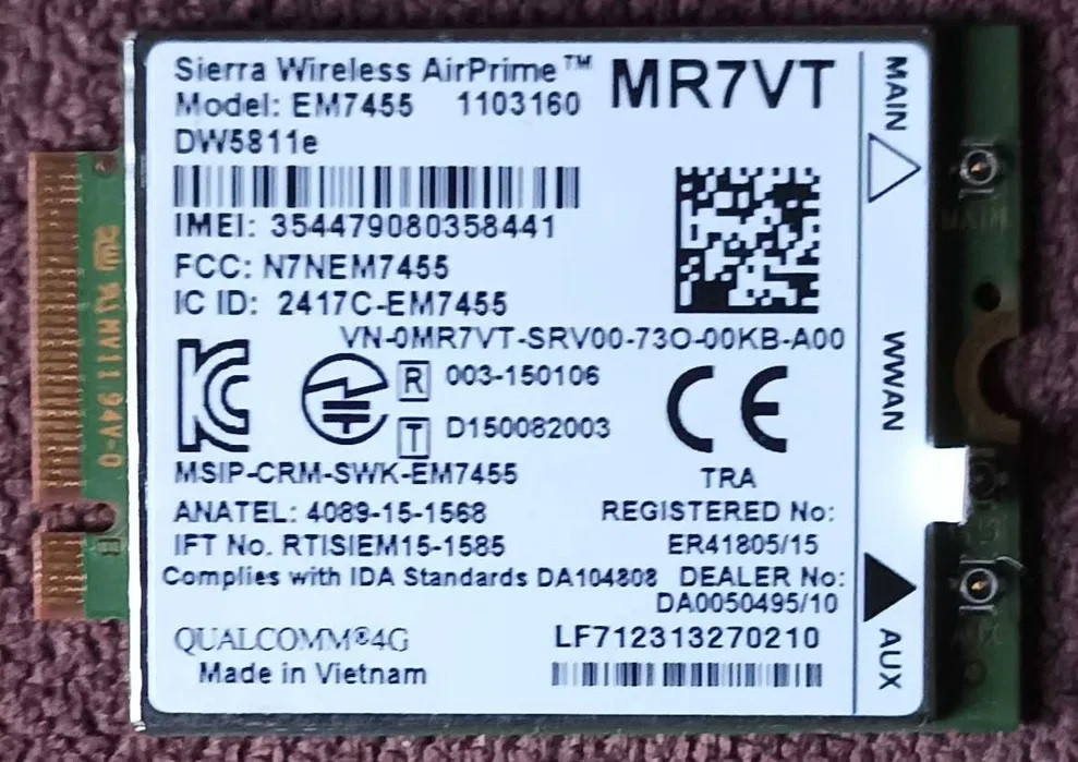 4G модем LTE CAT6 Sierra Wireless Airprime EM7455 4G LTE WWAN (M.2 ...
