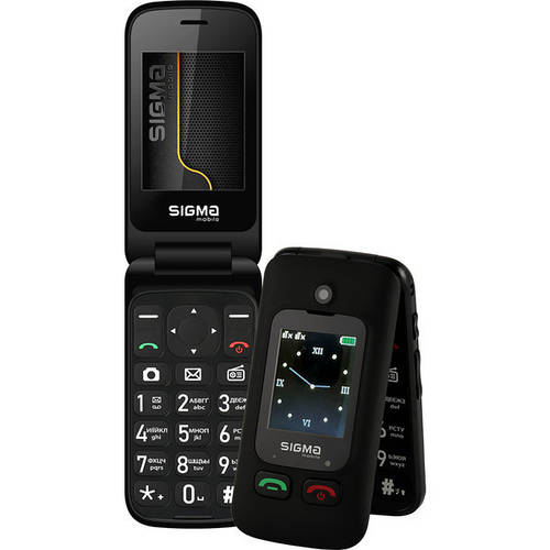 Кнопочный телефон Sigma Comfort 50 Shell Duo Type-C Black (Уцененный ...