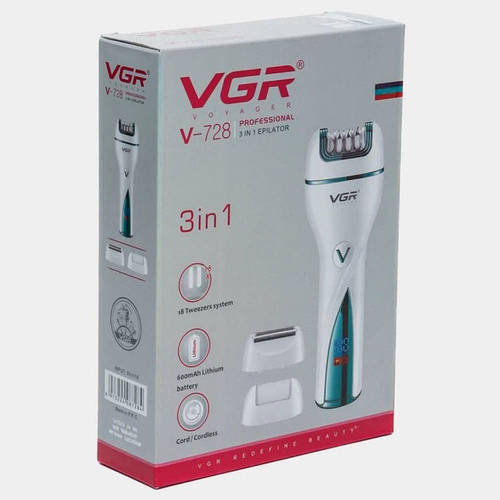 Эпиляторы для ног 3 в 1 VGR V-728, Электрическая машинка для чистки пяток, Пемза IC-639 для ...