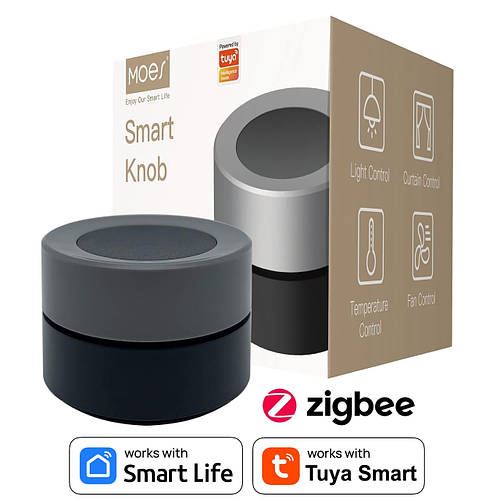 Кнопка-димер MOES Tuya ZigBee Smart Knob Switch, Wireless Scene Switch, Button Scene Controller ...