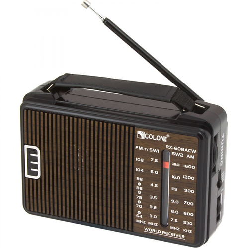 Радіоприймач Golon RX-608ACW AM/FM/TV/SW1-2 5-хвилиновий (ID#2461478967 ...