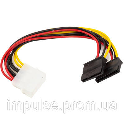 Переходник Power Molex to 2 SATA 0.15m PowerPlant CA913060 impulse (ID#2462747498), цена: 170 ...