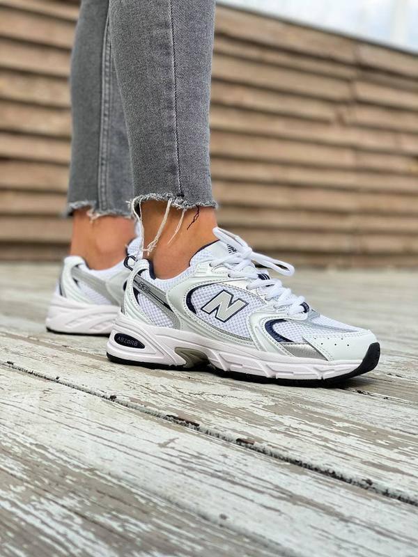 Женские кроссовки New Balance 530, белый, серый, синий, Вьетнам Нью ...