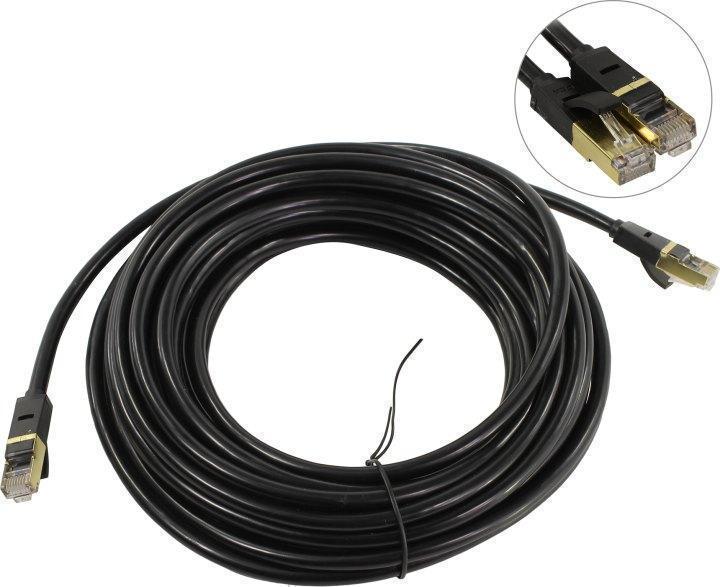 40м. Високошвидкісний Ethernet-кабель rj45 Патч-корд 40 метр. Кабель black CAT 5E FTP LAN звита ...