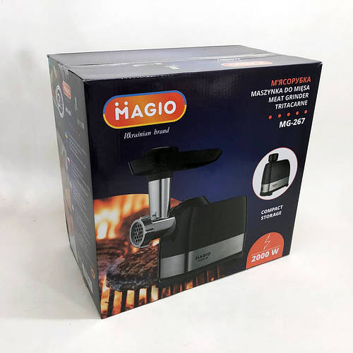 Электромясорубка для дома MAGIO MG-267 2000 Вт, Мясорубки для колбасок, Мясорубка 3 GV-543 в 1 ...