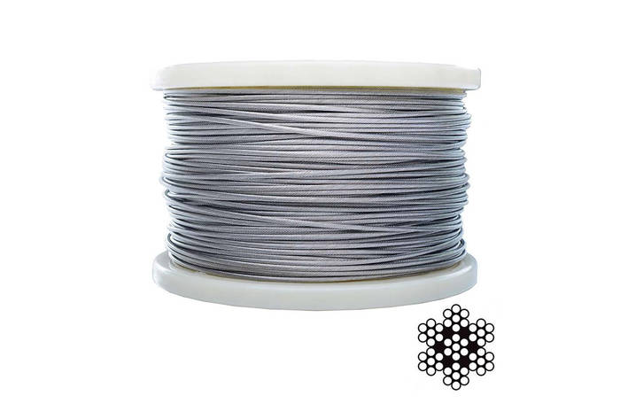 Трос нержавеющий Apro - 1,5мм x 200м (6х7+1x7) DIN 3055 200 шт. (ID#2464746594), цена: 2560 ...