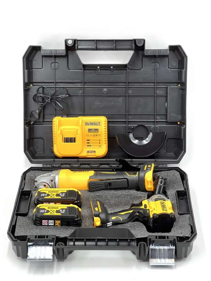 Набір інструментів DeWalt 2 в 1 Гайковерт DCF922 + Болгарка DCG413 на акумуляторі 36V 6Ah (ID ...