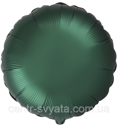Купити Фольгована кулька Flexmetal 18"(45 см) Коло сатин темно-зелене у Вінниці від компанії ...