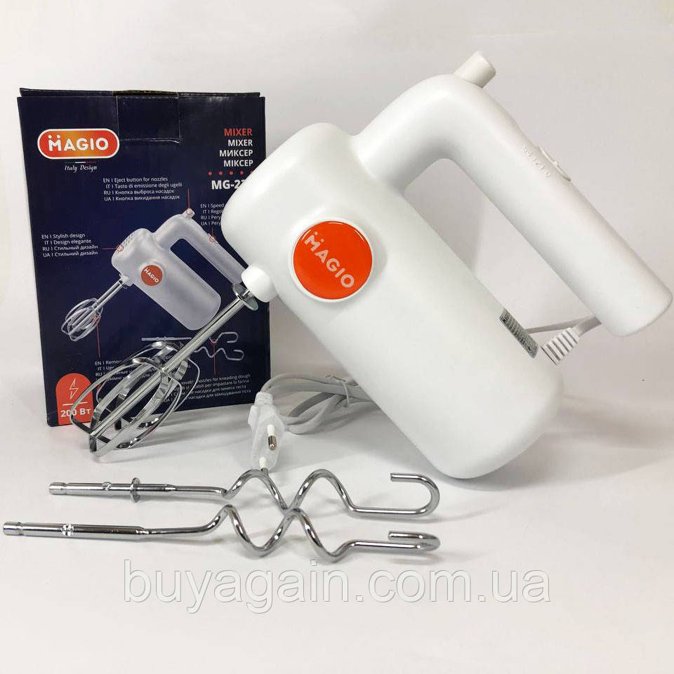 Ручний переносний міксер MAGIO MG-232, Ручний міксер шейкер, Ручний міксер VF-870 з насадками ...