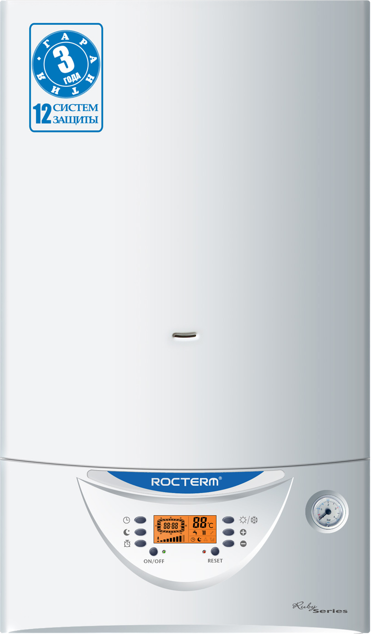 Газовий котел Rocterm TR2-B24 турбо c 2-мя теплообменниками MULTISHOP (ID#2464867428), цена ...