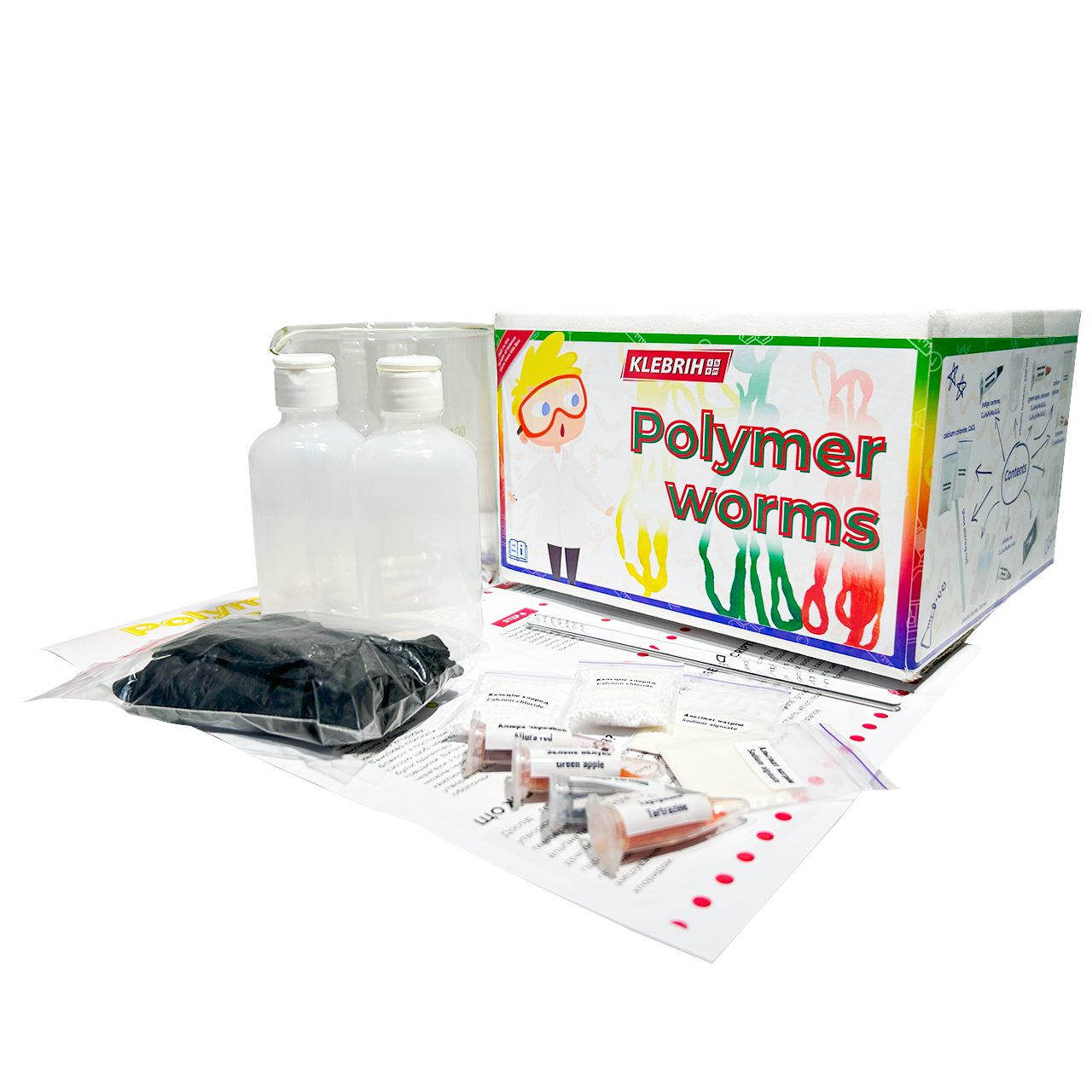 Набір практичних дослідів з хімії "Polymer Worms" (ID#2268013517), ціна ...