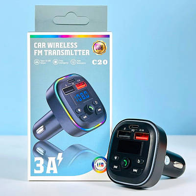 Модулятор Bluetooth "Q13" BT5.0 RGB підсвітка,PD18W.мікрофон (ID ...
