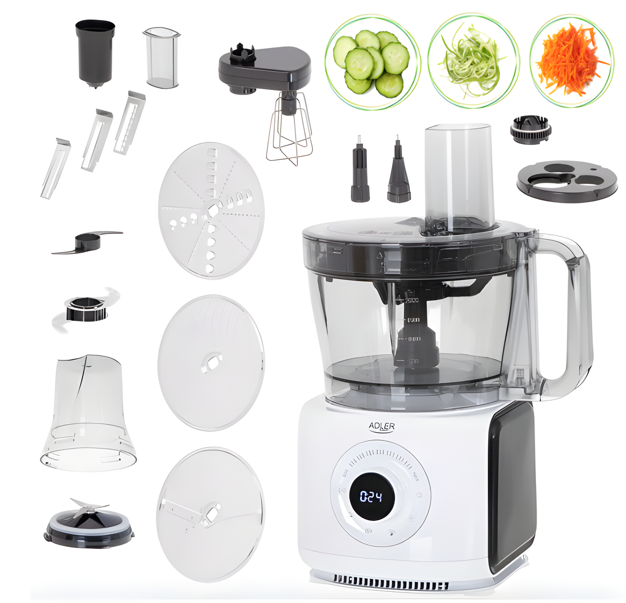 Измельчитель универсальный компактный Adler AD 4224 LCD 12в1, Кухонный ...