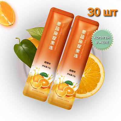 Коллагеновое желе с пробиотиками и фруктами в стиках с ароматом ...