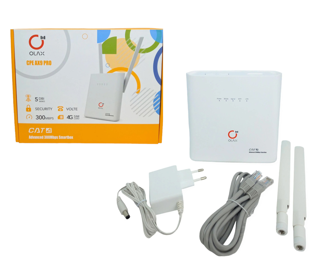 Роутер Olax AX9 Pro A + вбудований 3G 4G LTE модем, Маршрутизатор з акб ...