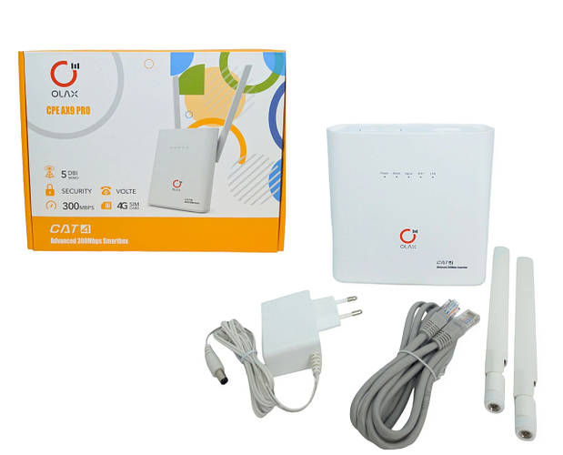 Роутер Olax AX9 Pro A + вбудований 3G 4G LTE модем, Маршрутизатор з акб ...