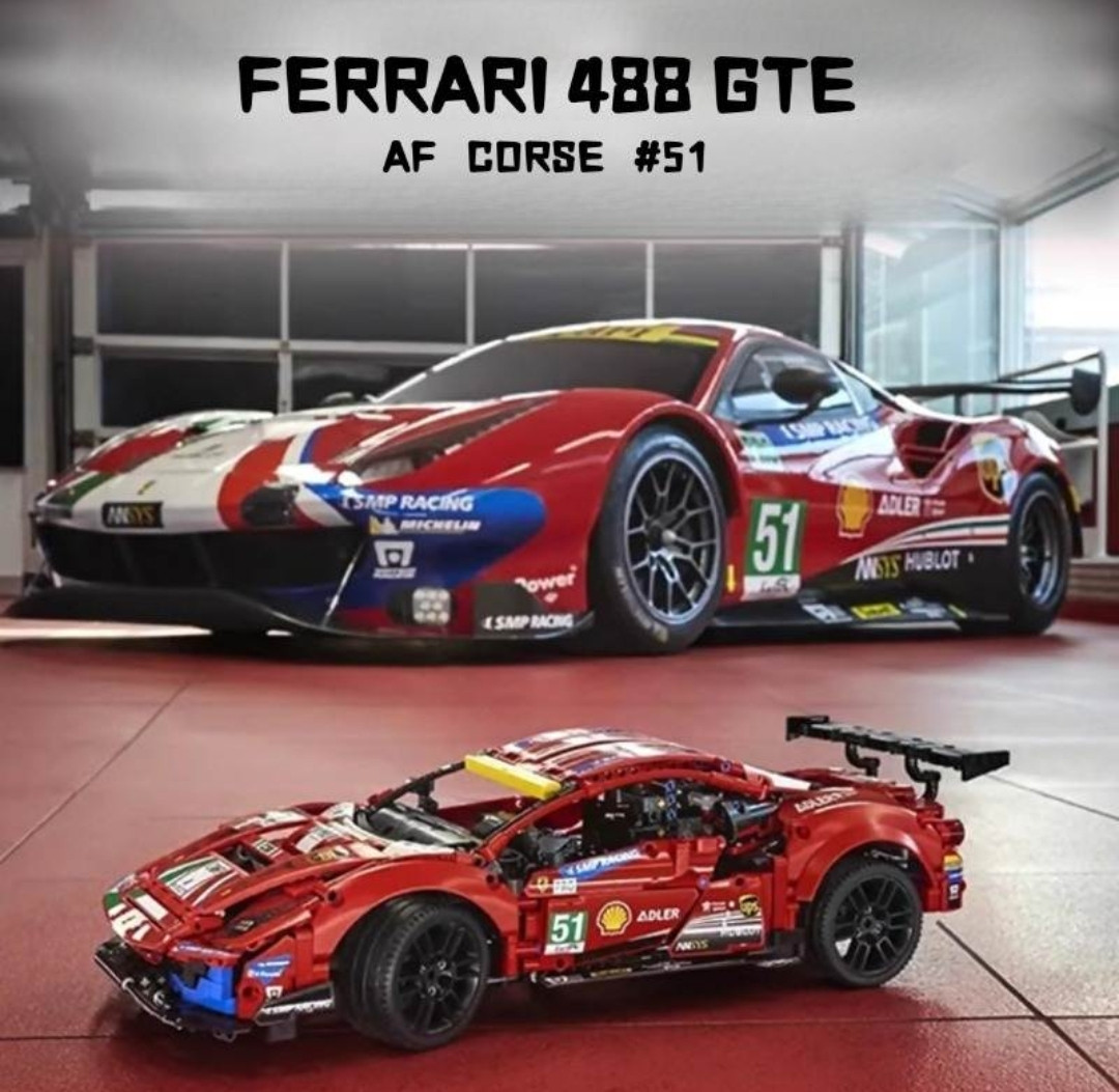 LEGO Technic 42125 Ferrari 488 GTE 1:10 (ID#-2297937391779327766), ціна ...