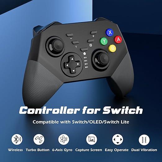 Беспроводной контроллер LATEC для Nintendo Switch OLED и Lite джойстик с двойной вибрацией и ...