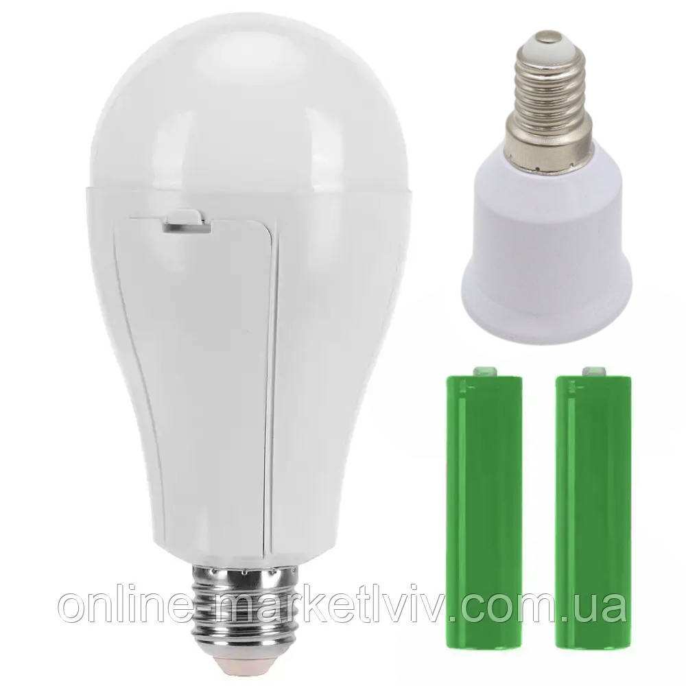 Купити Акумуляторна лампочка в патрон 20 Вт, Е27, Е14 + 2 акумулятори ...