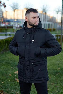 Чоловіча зимова куртка Rip-Stop G-Loft Чорна нова тепла куртка для зимових умов полювання та ...