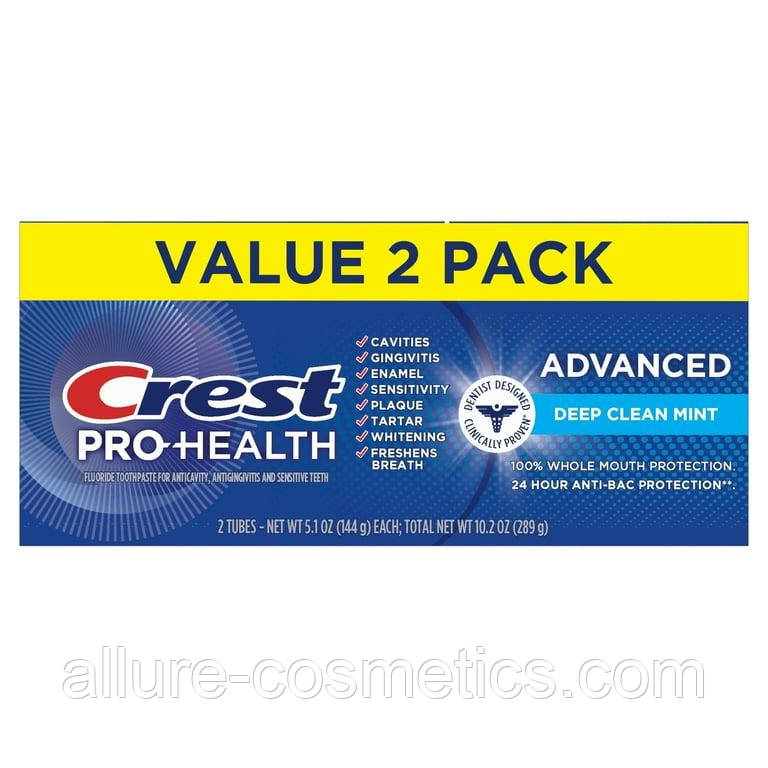 2 X Зубная паста для глубокое очищение Crest Deep Clean Mint Toothpaste