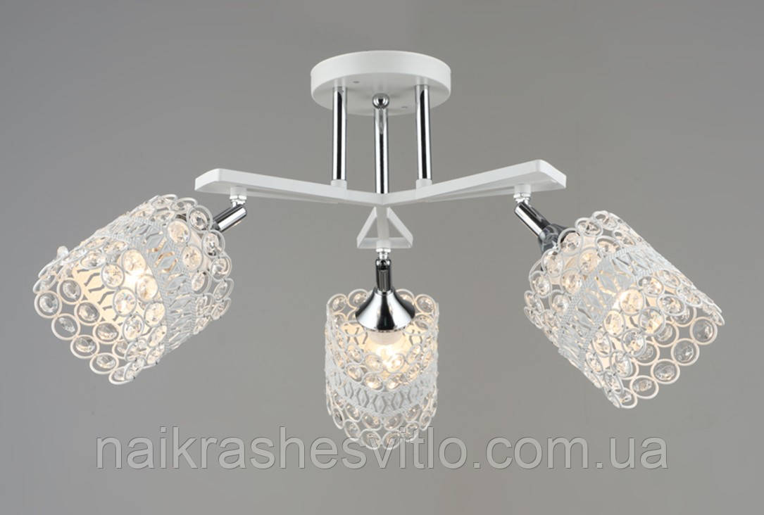 Люстра стельова SR-N5958/3 WT+CR, ціна: 1099 ₴, купити на Prom.ua