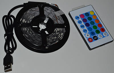 LED лента RGB 5050 4 м с Bluetooth, управление через телефон, 5V usb 4 ...