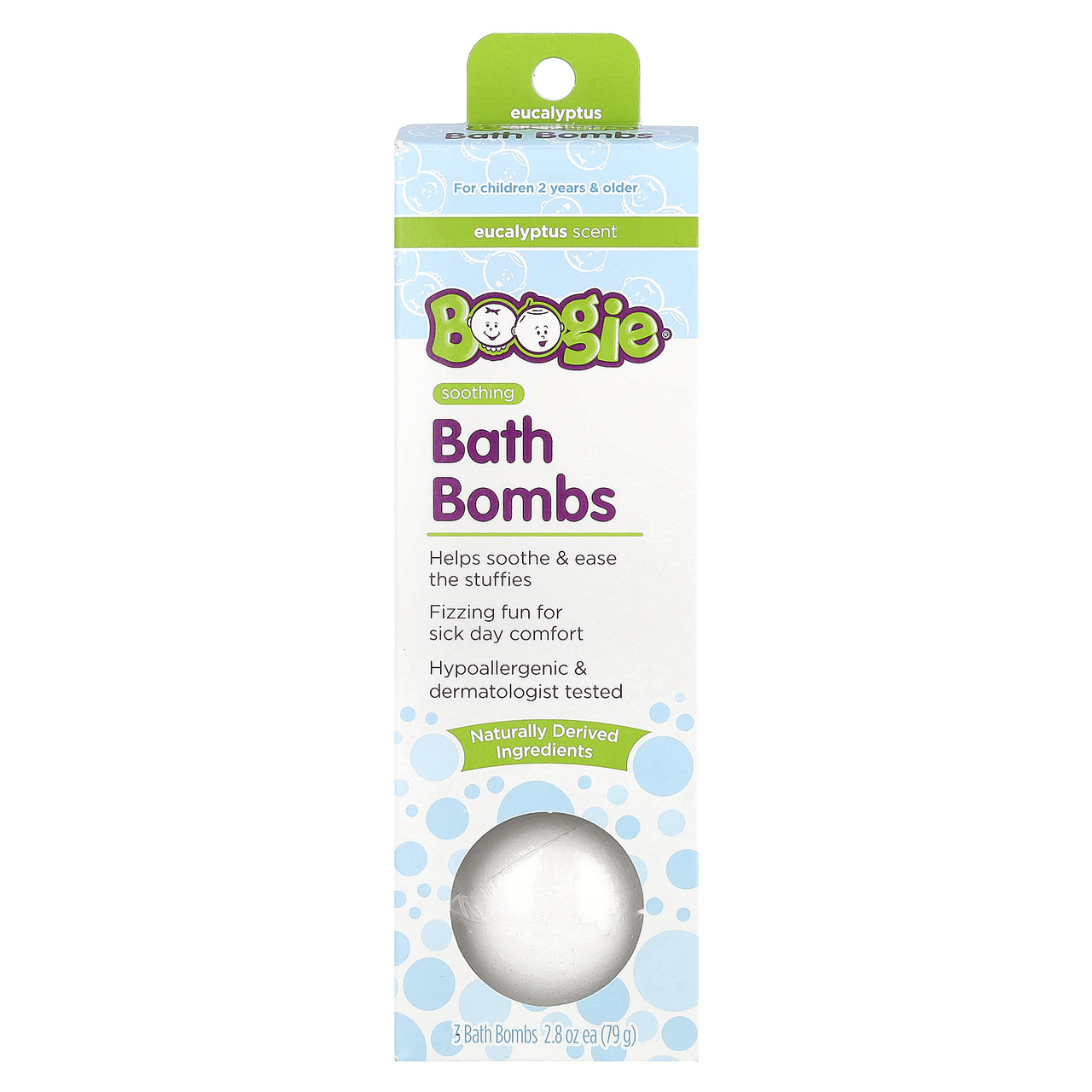 Boogie Wipes, Soothing Bath Bombs, Eucalyptus , 3 Bath Bombs, 2.8 oz ...