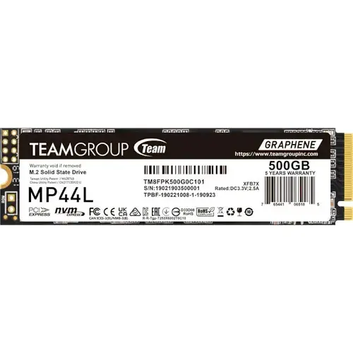 SSD диск Team MP44L 500GB M.2 NVMe (TM8FPK500G0C101) (ID#2472280879 ...