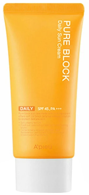 A'pieu Pure Block Natural Daily Sun Cream SPF45/PA+++ 50ml (ID ...