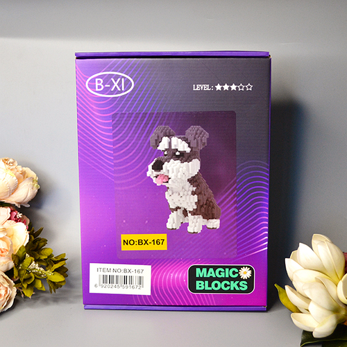 Конструктор 3Д Magic Blocks Тайная жизнь домашних животных Шнауцер 30см ...