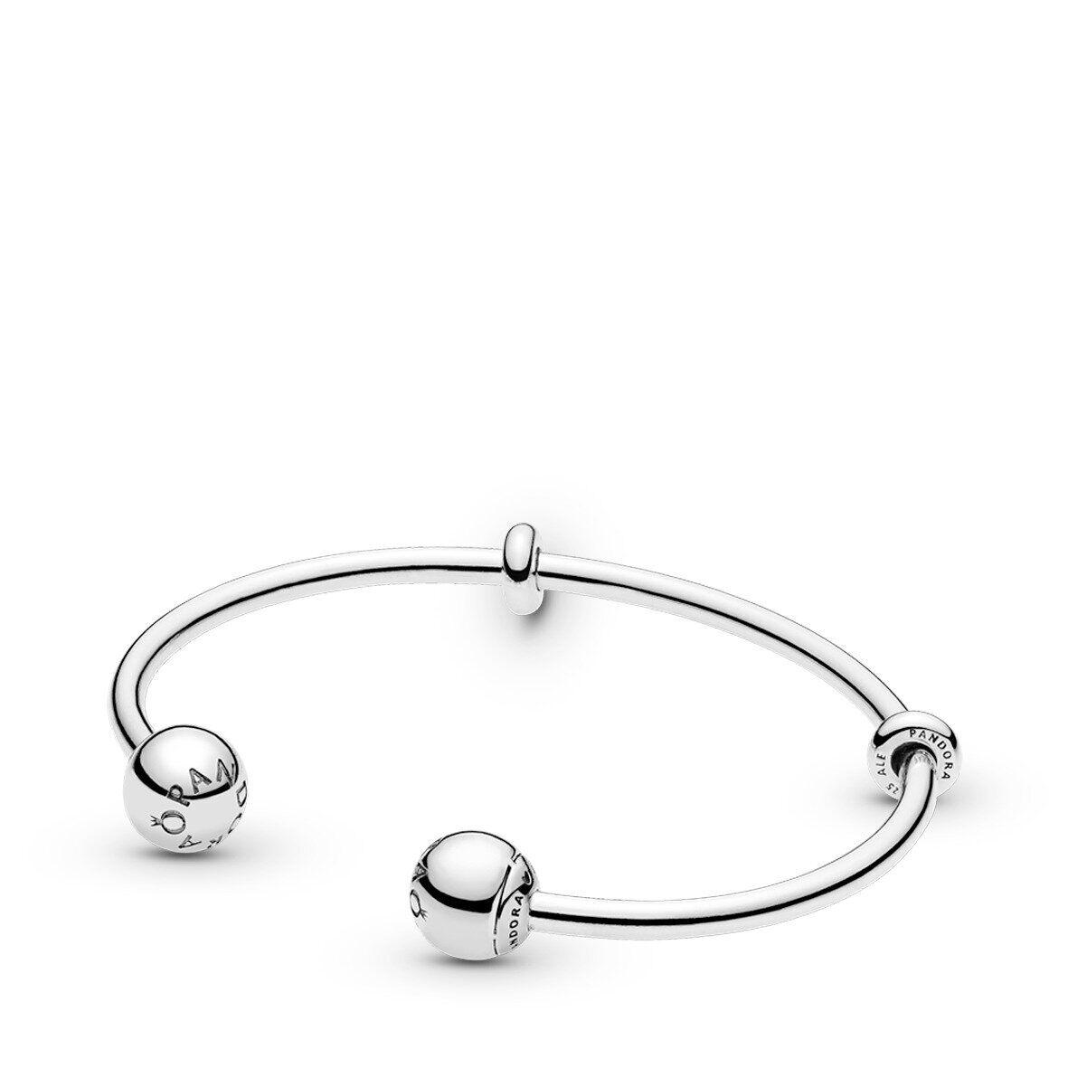 Срібний браслет для намистин Пандора -банглвідкритий 596477 (ID ...