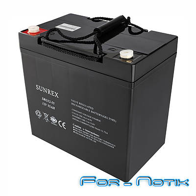 Акумуляторна батарея SUNREX SRG12-55, Ємність: 55 Ah, 12 V, 16.8kg ...