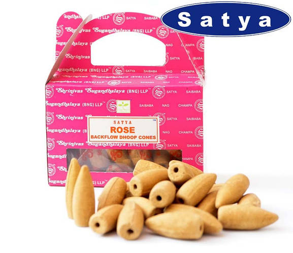 Satya Back Flow cones ROSE Троянда 24 конуса, ціна: 80 ₴, купити на Prom.ua