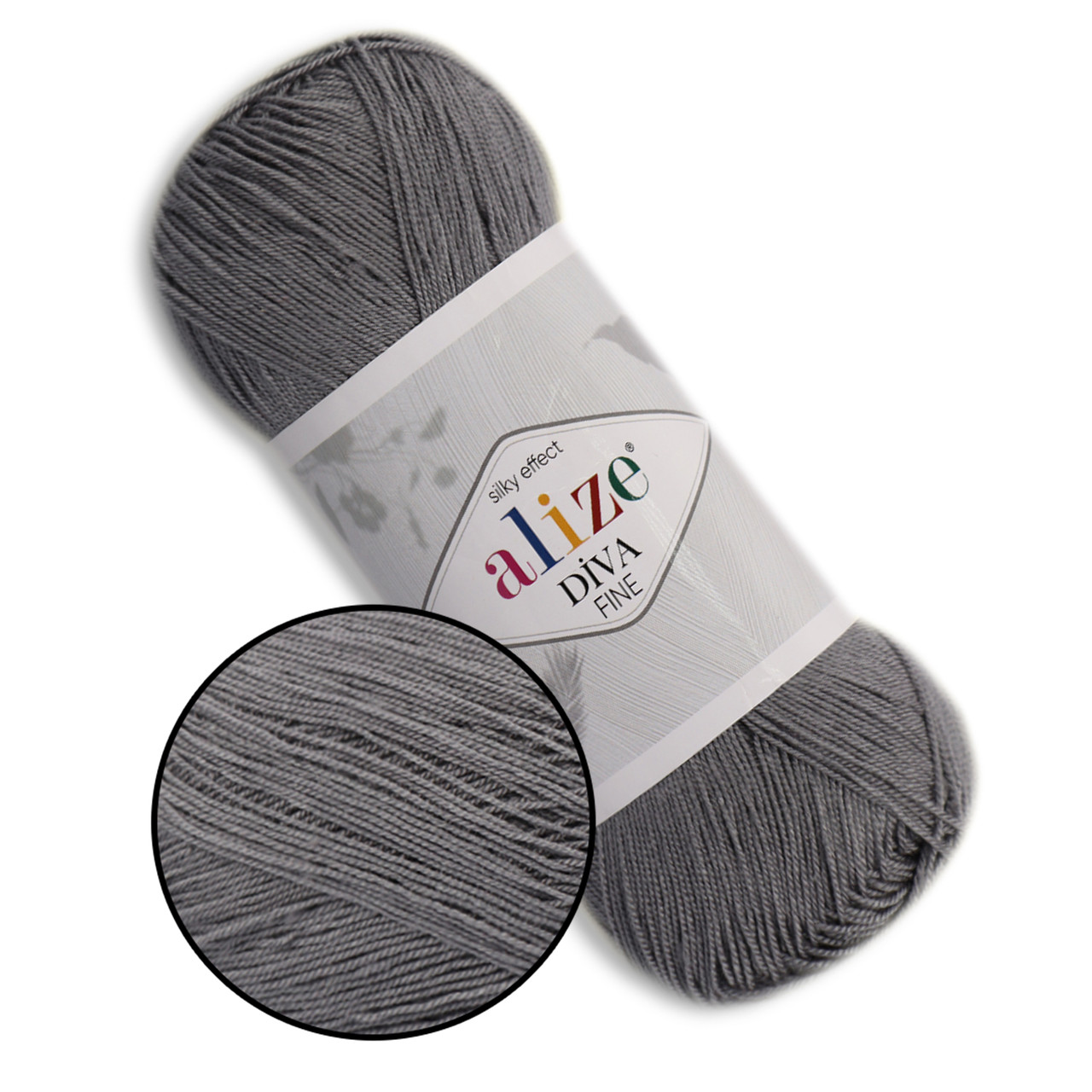 Alize Diva Fine, Серый №87 - купить интернет-магазин товаров для рукоделия Украина. Опт и розница