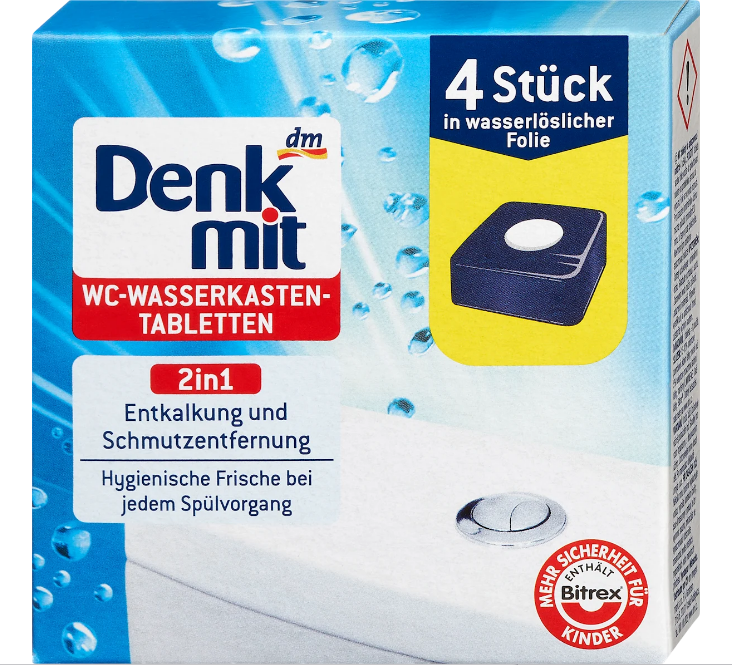 Таблетки DenkMit 4шт для очистки бачку унітазу: продаж, ціна у ...