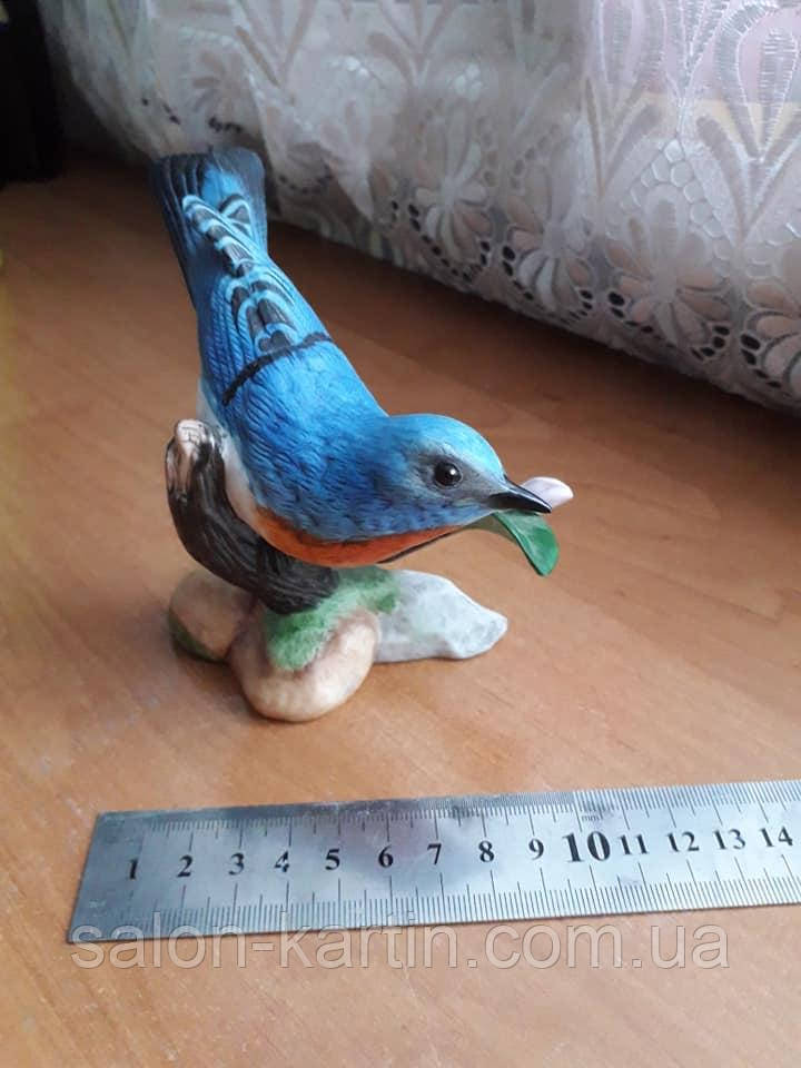 Антикварна порцелянова статуетка монетного двору Франкліна Східна блакитна пташка тавро