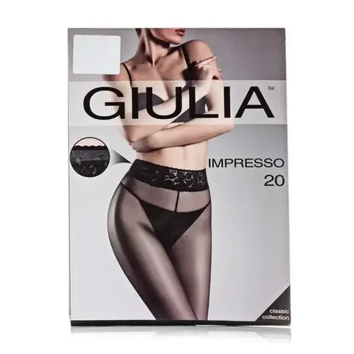 Giulia Impresso 20 den Колготки с кружевным поясом на силиконовой основе (Черный) (ID#2477940230 ...
