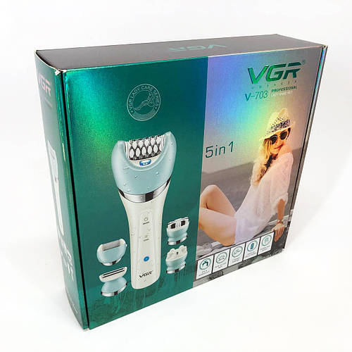 Женская электробритва для ног VGR V-703, Эпилятор-пемза для ног, Женский триммер для зоны AL-791 ...