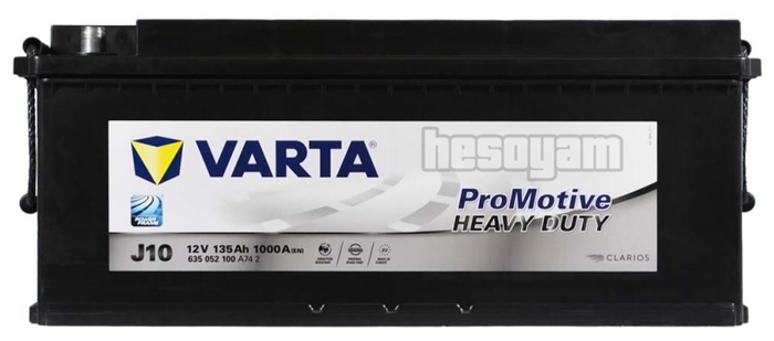 Аккумулятор 135Ач 1000А 12В VARTA J10 ProMotive Black 635052100 / 635 ...