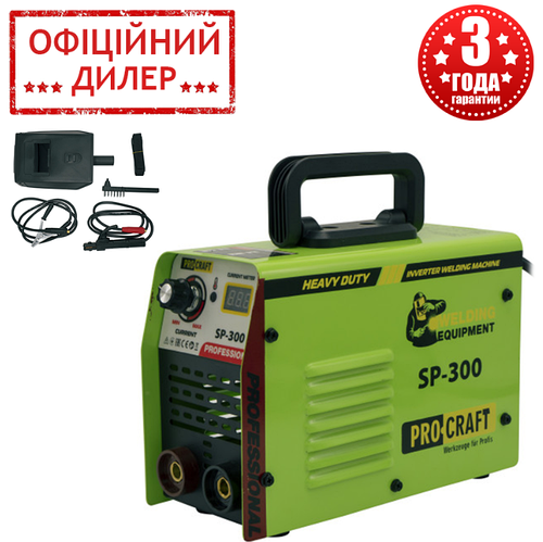 Зварювальний інверторний апарат Procraft GRT SP300 (20-300 А, 1.5-4.0 мм, ММА) для дому дачі (ID ...