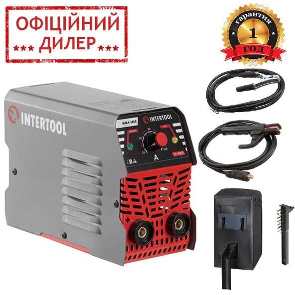 Апарат зварювальний інверторний MMA-140A Intertool GRT DT-4001 (230 В, 20 140 А, 1,6 3 мм ...